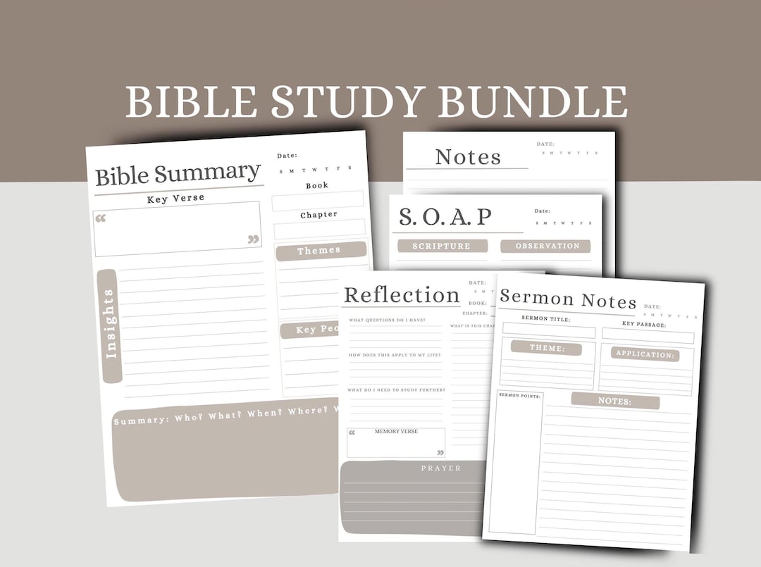 Digital Bible Study BUNDLE | Printable | Digital Bible Template | Bible ...