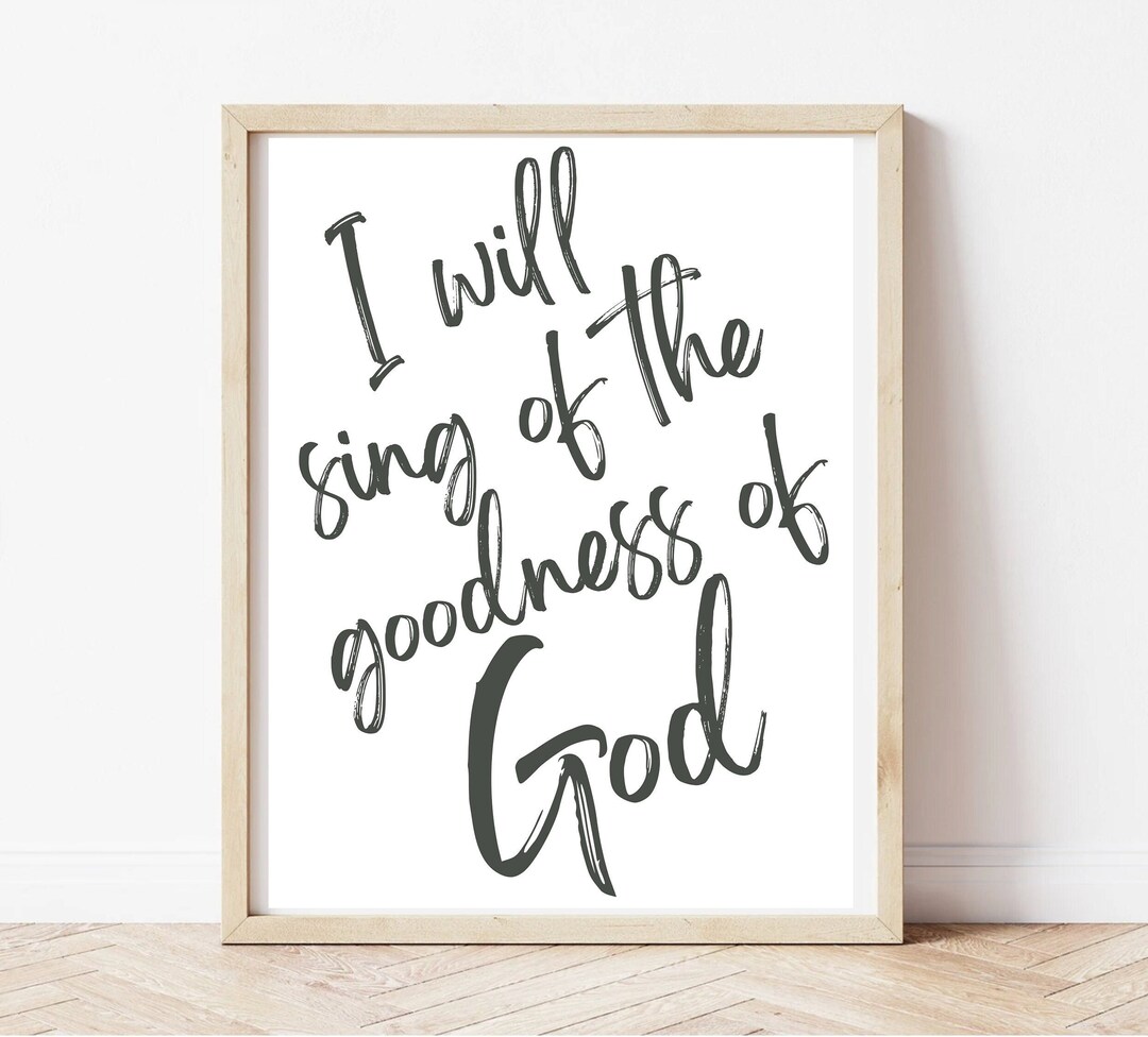 Goodness of God Lyric Printable, Christian Wall Decor, Praise Song ...