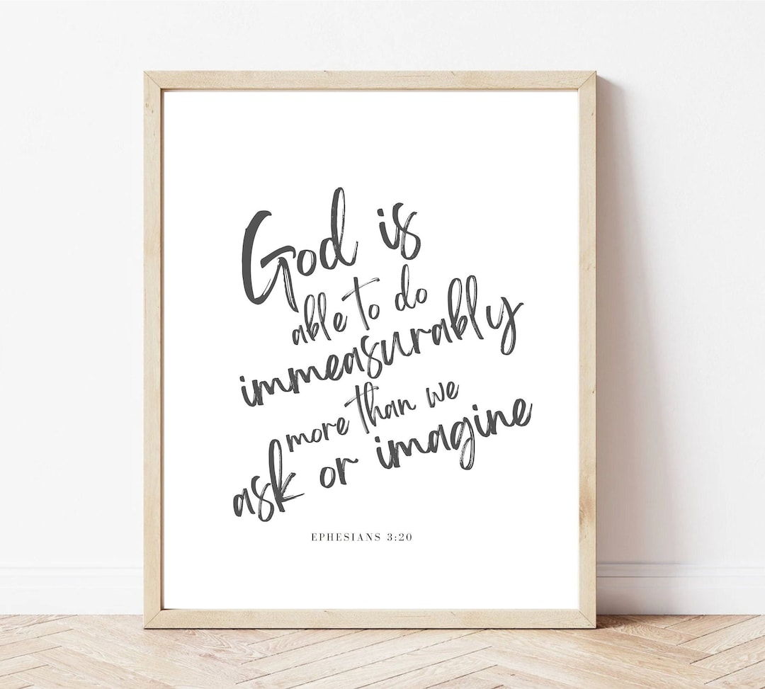 God is Able, Christian Wall Art, Bible Verse Print, Scripture Prints ...