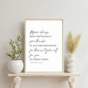 1 Thessalonians 5:16-18, Rejoice Always Pray Continually Give Thanks ...