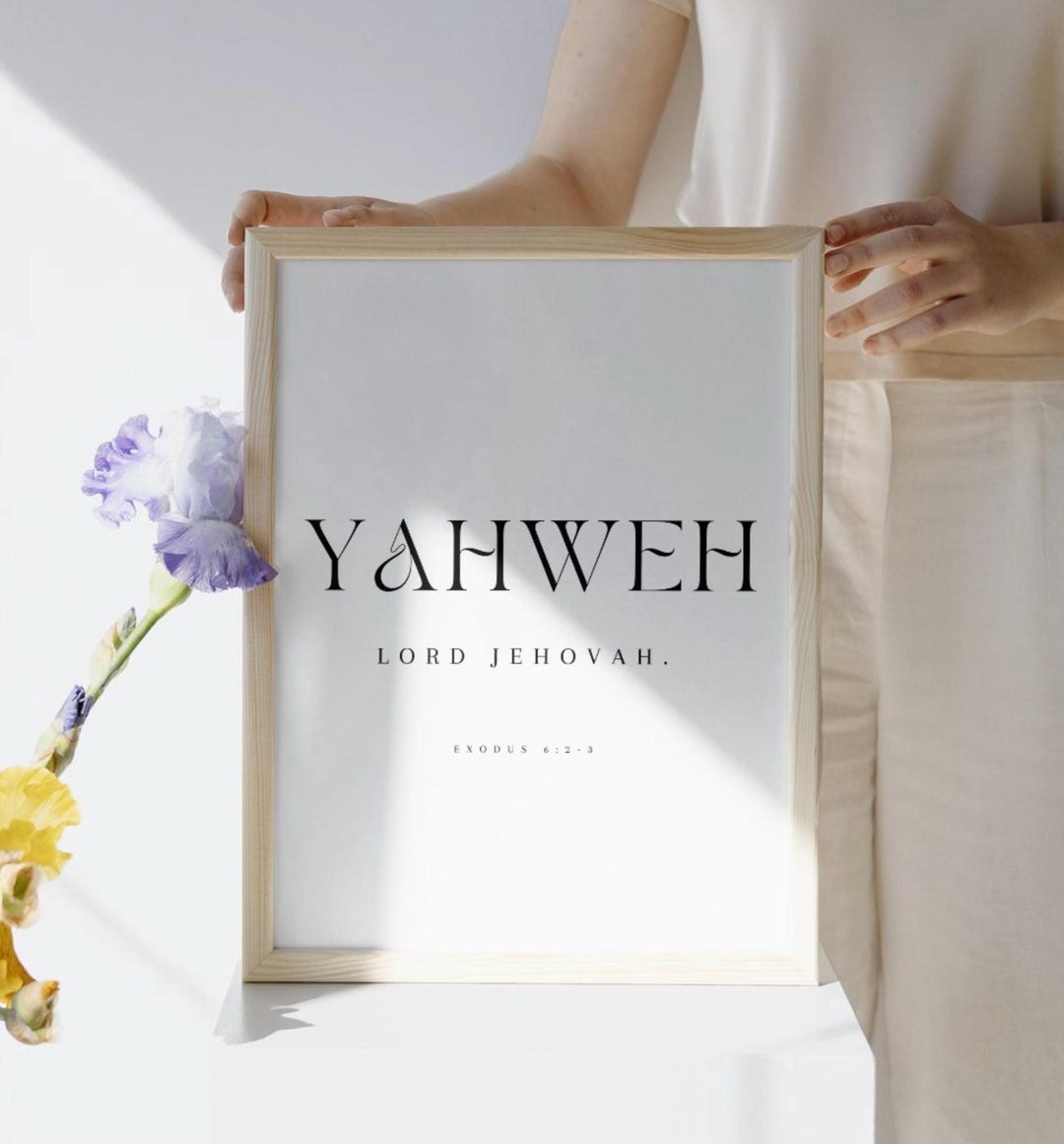 Yahweh Printable Wall Art, Names of God, Hebrew Names of God Christian ...