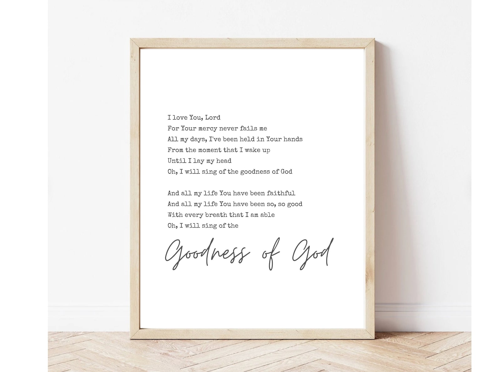 Goodness of God Lyric Printable, Christian Wall Decor, Praise Song ...