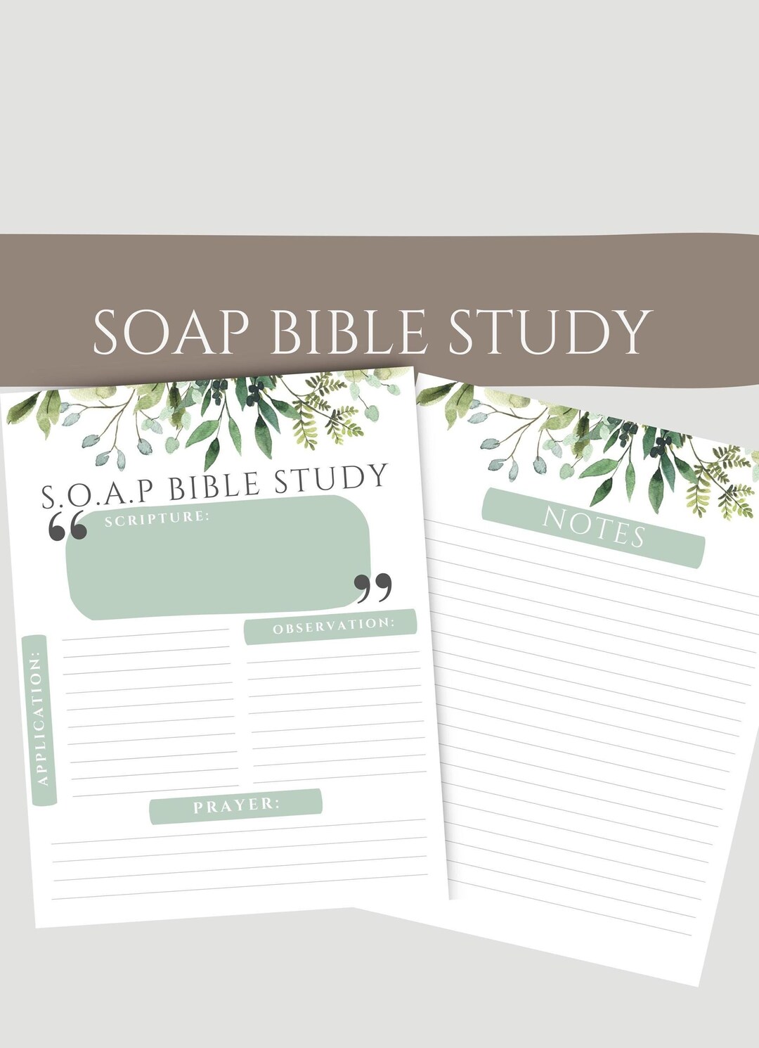Printable SOAP Bible Study Template SOAP Study Method Bible Study ...