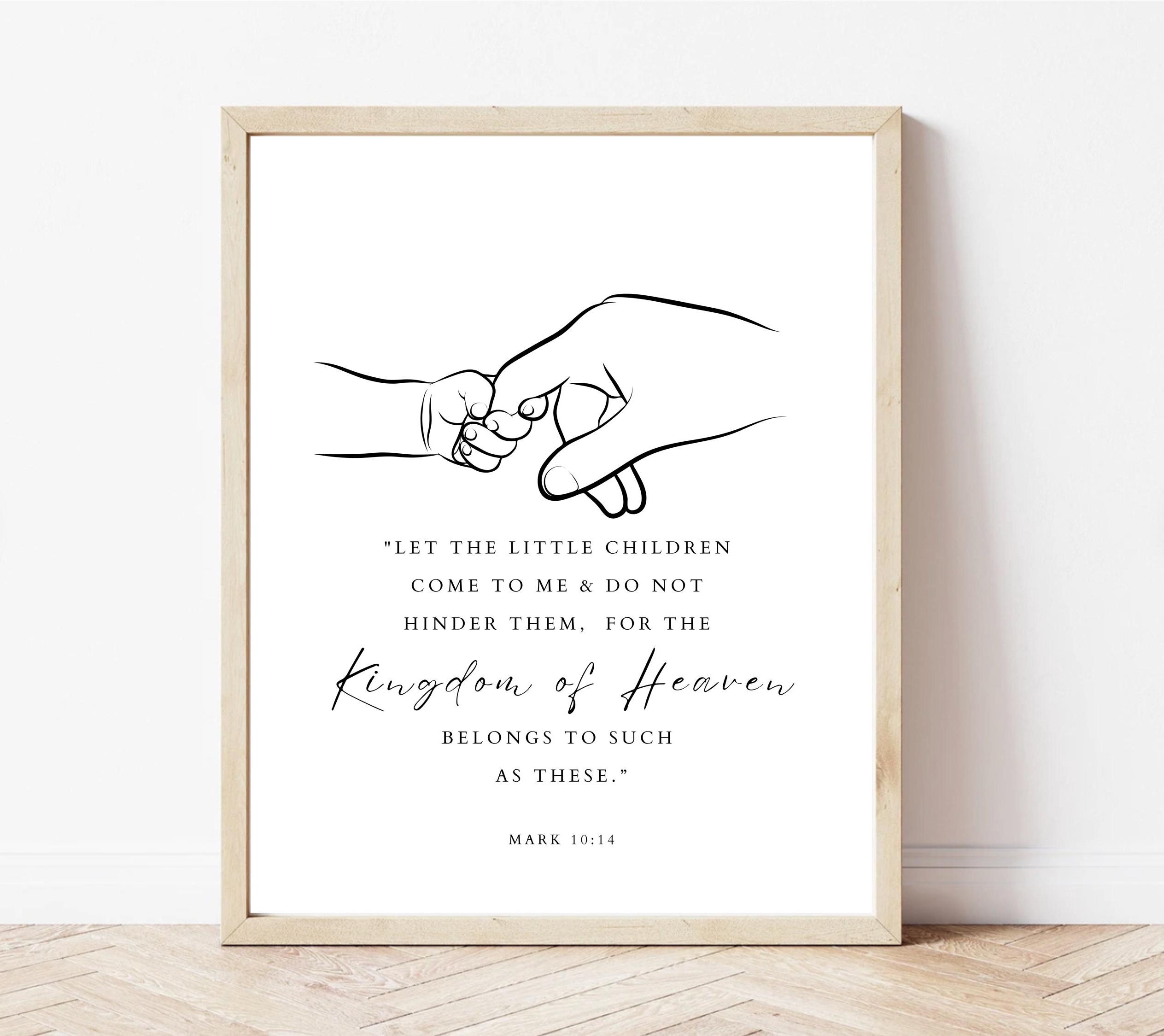 Mark 10:14, Let the Little Children Come, Christian Nursery Decor ...