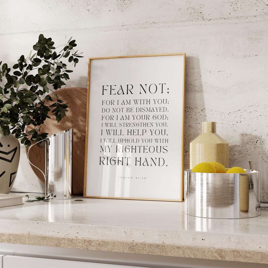 Isaiah 43:1 Do Not Fear, Fear Not I Have Redeemed You, Bible Verse Wall ...