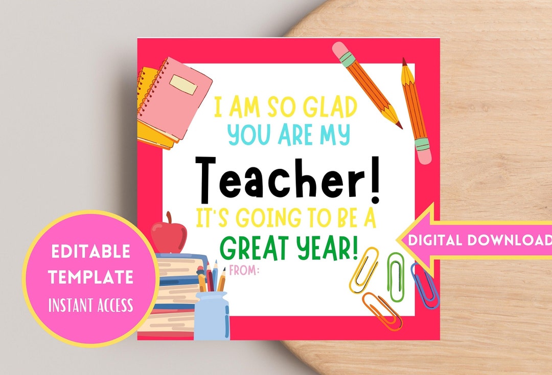 Begin of School Year Thank You Sign Printable Teacher - Etsy