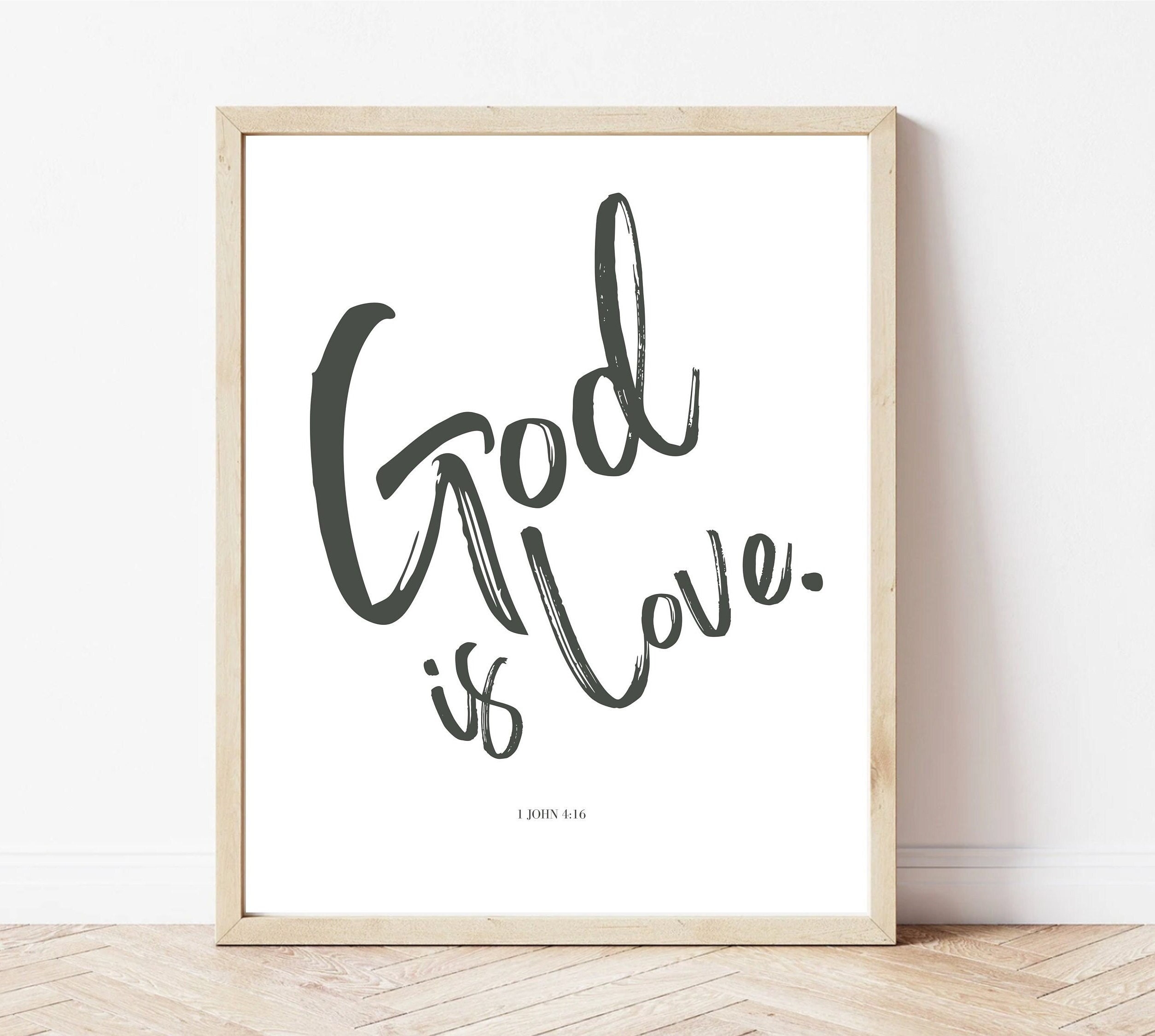 God is Love Bible Verse Printable, Love Bible Verse Print God is Love ...