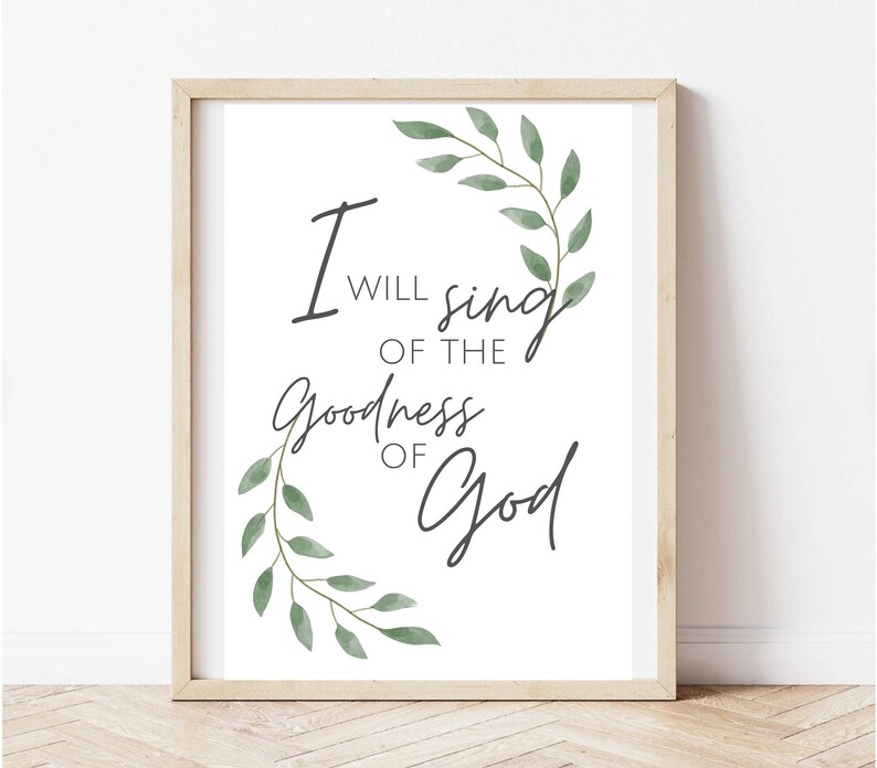 Goodness of God Lyric Printable Christian Wall Decor Praise - Etsy
