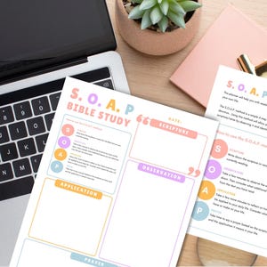 SOAP Bible Study Printable Template, Scripture, Observation ...