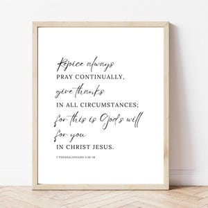 1 Thessalonians 5:16-18, Rejoice Always Pray Continually Give Thanks ...