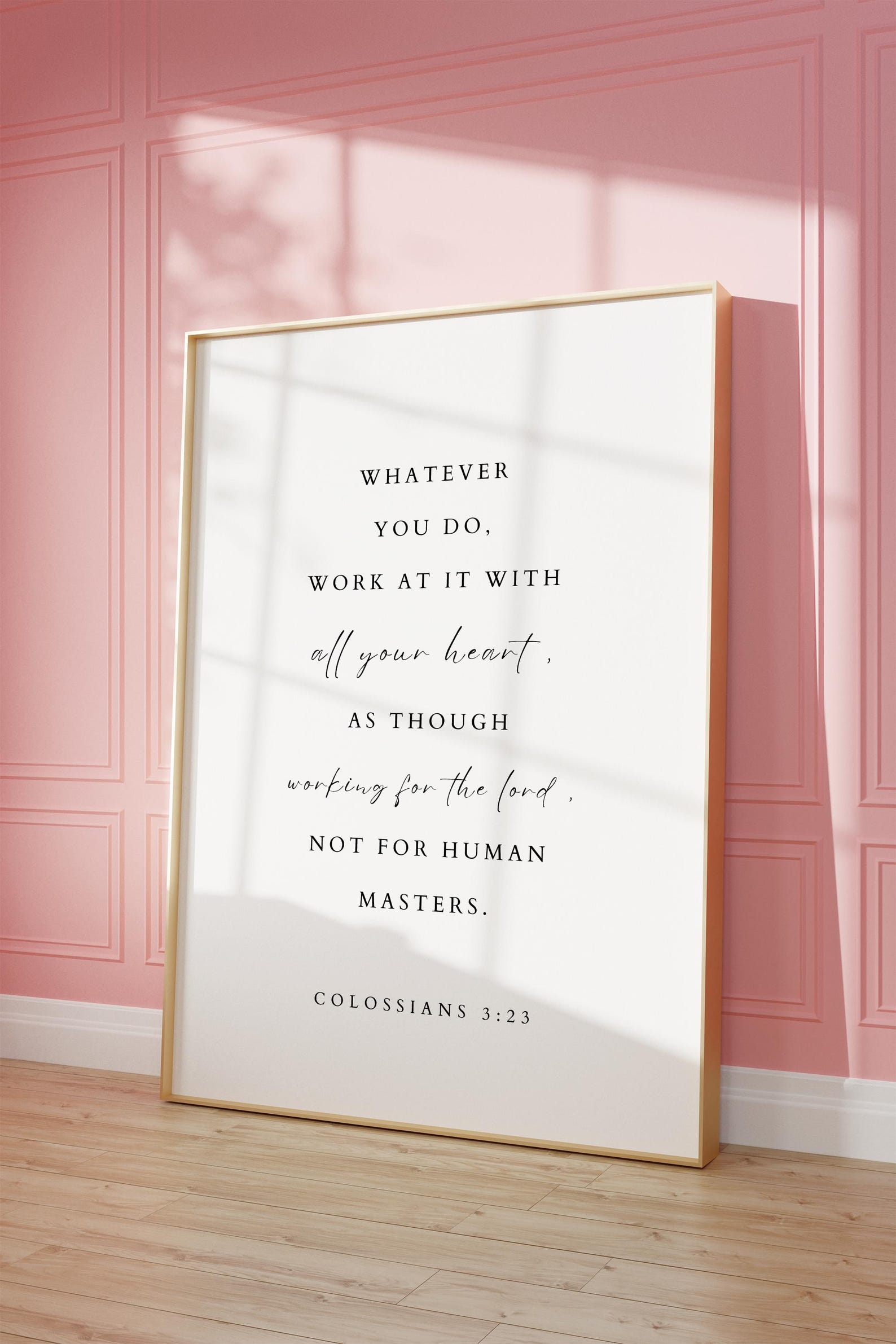 Colossians 3:23 Scripture Print, Christian Home Decor (digital Download ...