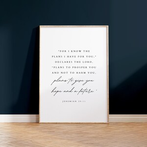 Jeremiah 29:11 | Bible Verse Wall Art | Scripture Wall Art | Bible ...