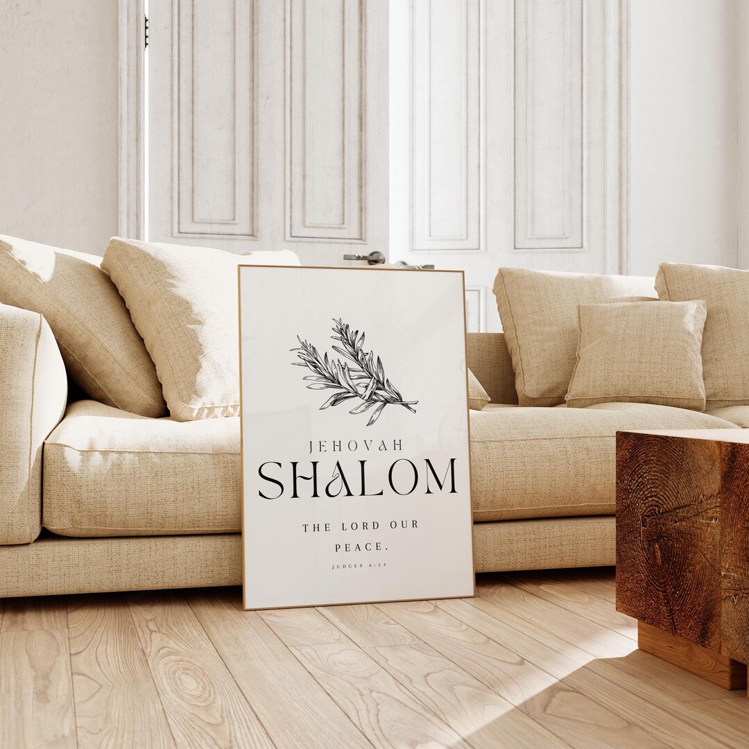 Jehovah Shalom , Printable Christian Wall Art, Hebrew Names of God, El ...