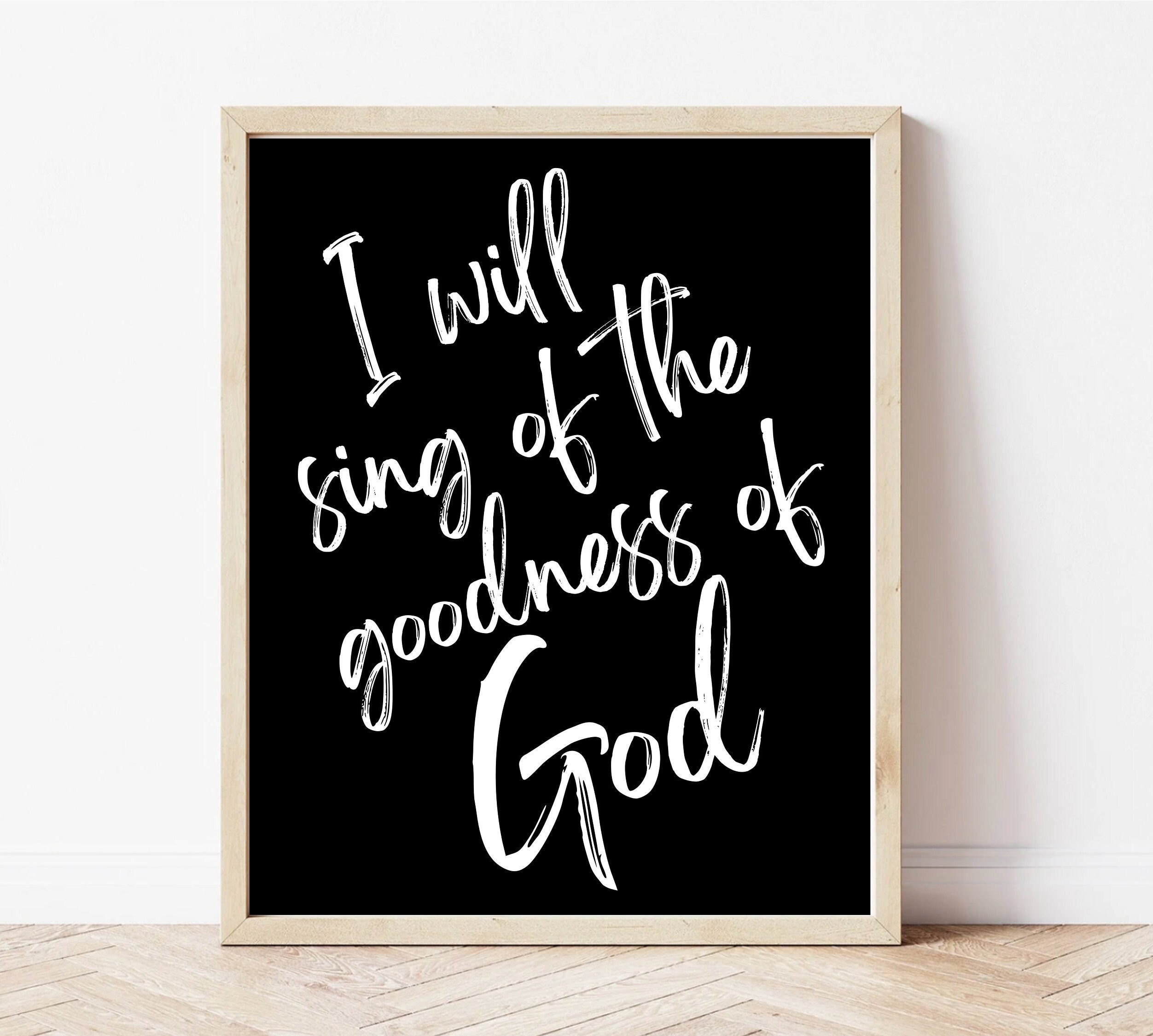 Goodness of God Lyric Printable, Christian Wall Decor, Praise Song ...