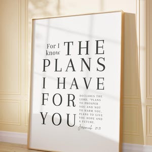 Jeremiah 29:11 | Bible Verse Wall Art | Scripture Wall Art | Bible ...