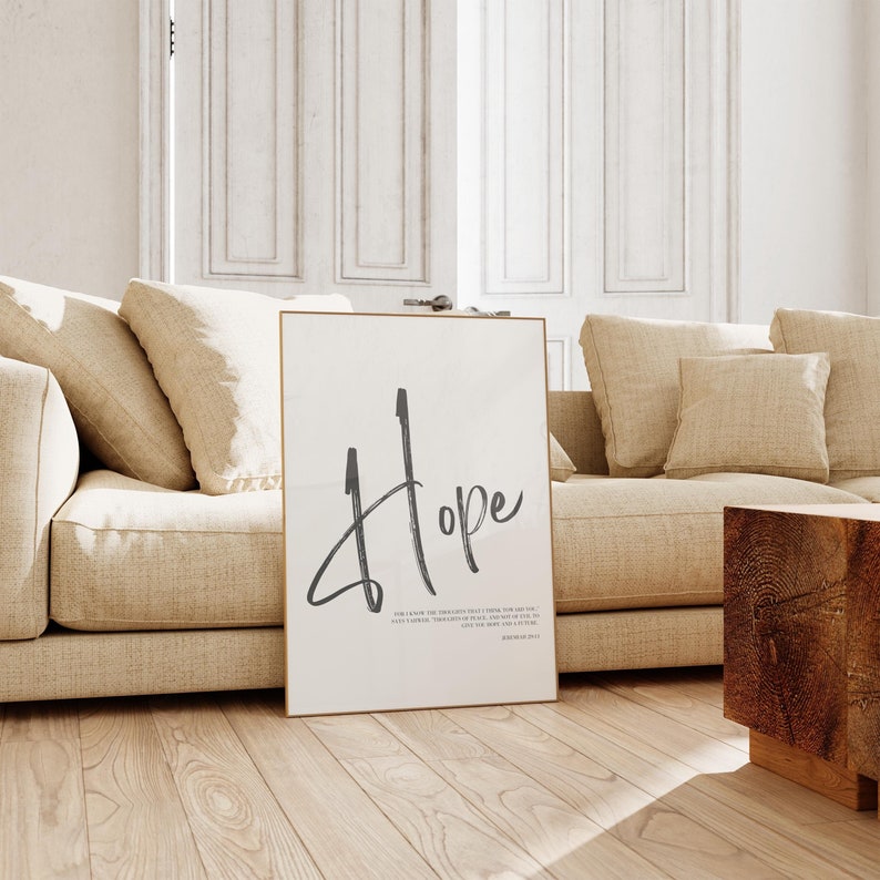 Jeremiah 29:11 Scripture Print, Modern Bible Verse Wall Art (digital ...