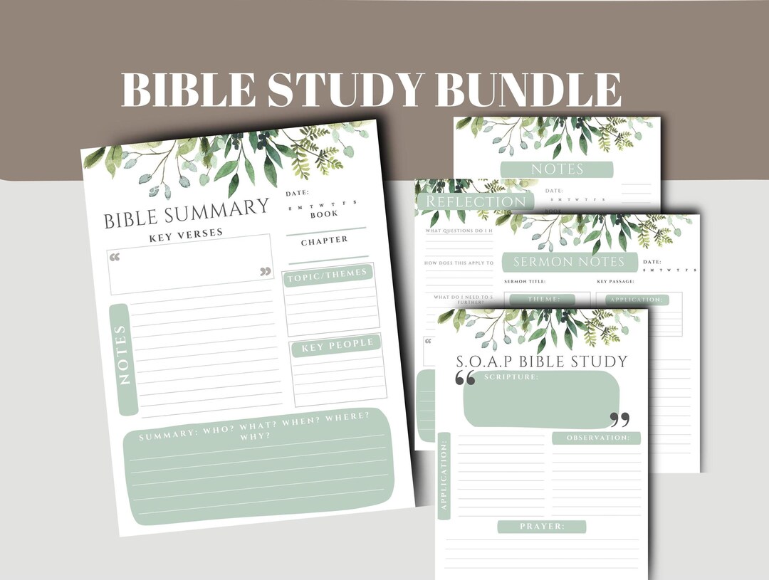 Digital Bible Study | Printable | Digital Bible Template | Bible ...