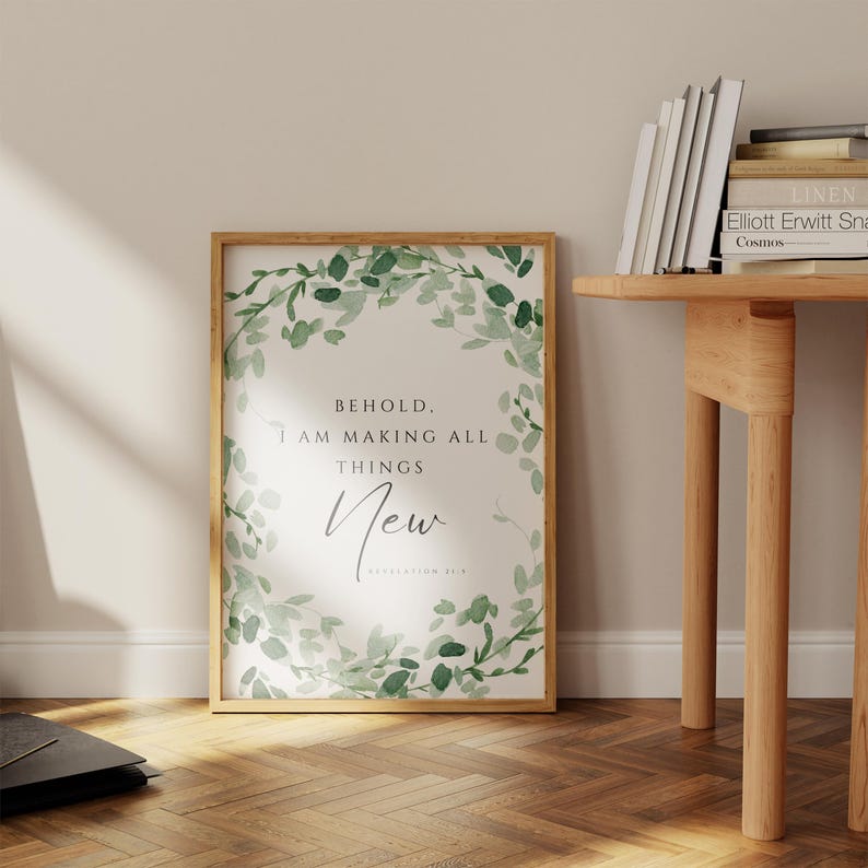 Revelation 21:5, Behold I Make All Things New, Printable Bible Verse ...