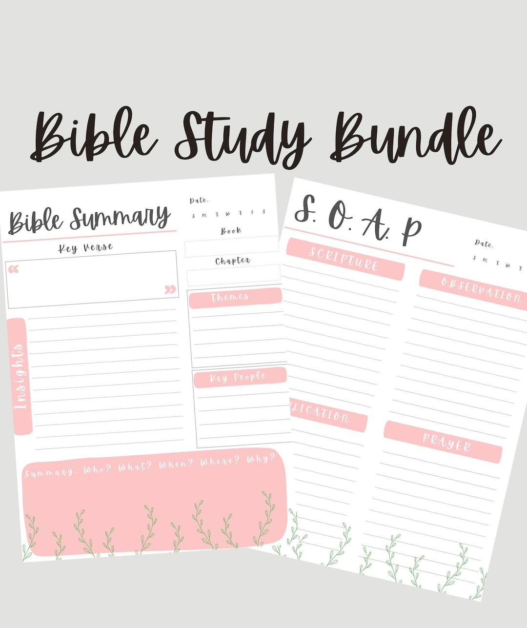 Digital Bible Study | Printable | Digital Bible Template | Bible ...