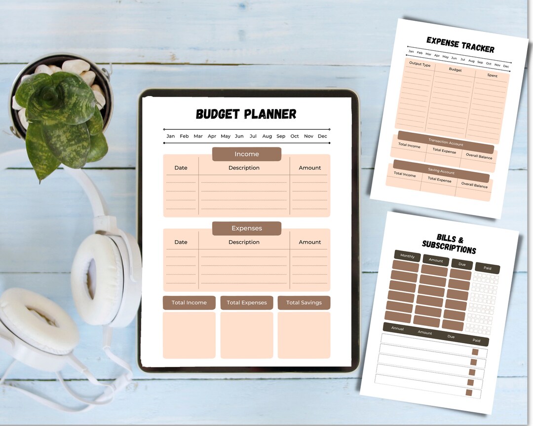 Digital Budget Planner Finance Tracker Finance Planner - Etsy