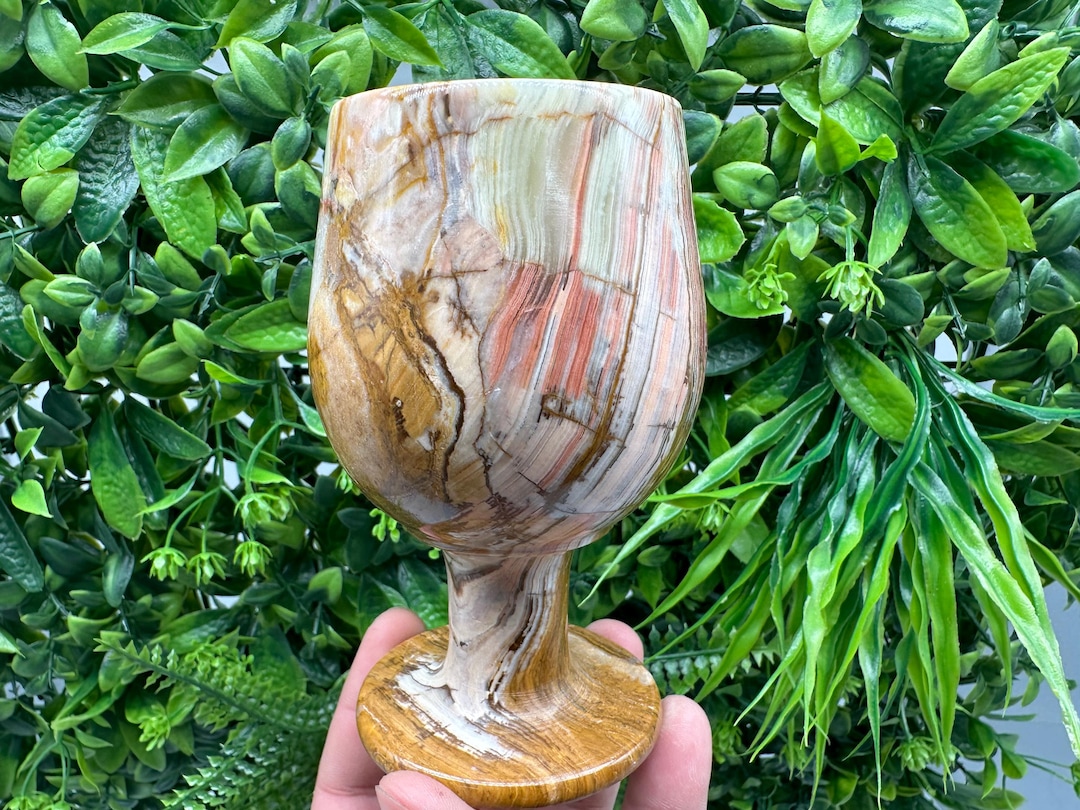 Vintage Onyx Wine Goblet: Natural Stone Barware (12cm) - Etsy Canada