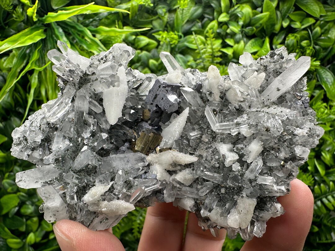 Wonderful Skeletal Galena,pyrite,calcite (fluorescent) on Transparent ...