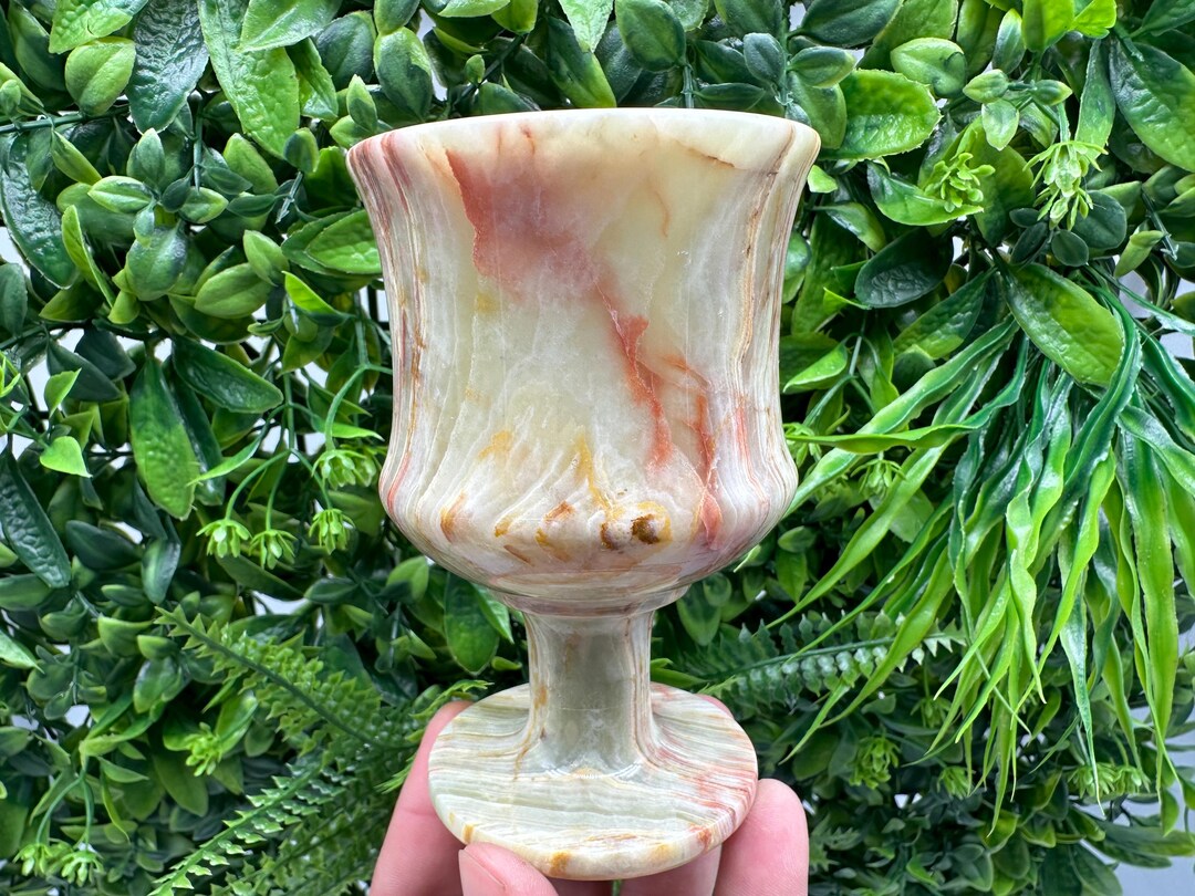 Vintage Onyx Goblet: Natural Stone Wine Cup, Barware (12cm) - Etsy