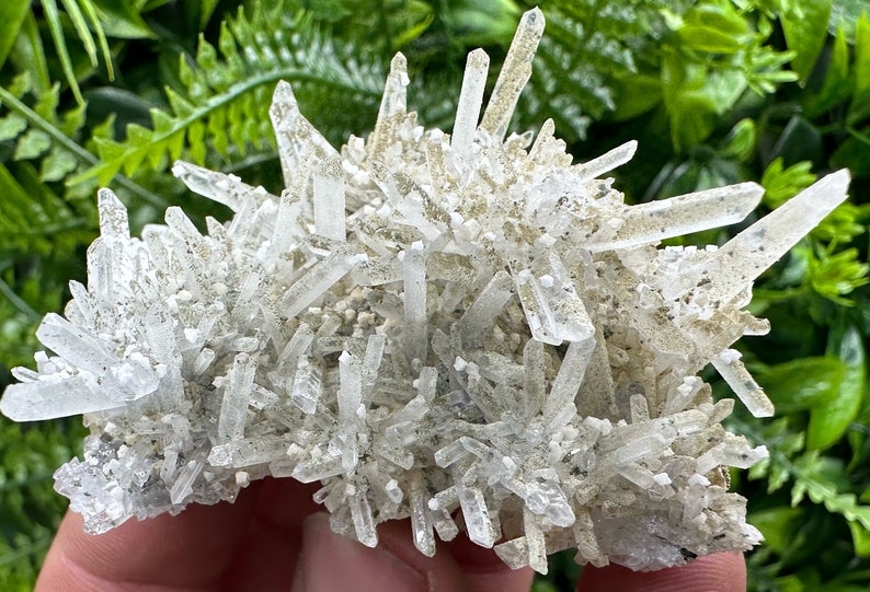 Amazing Transparent Quartz Inclusions Chlorite Whit Calcite Natural ...