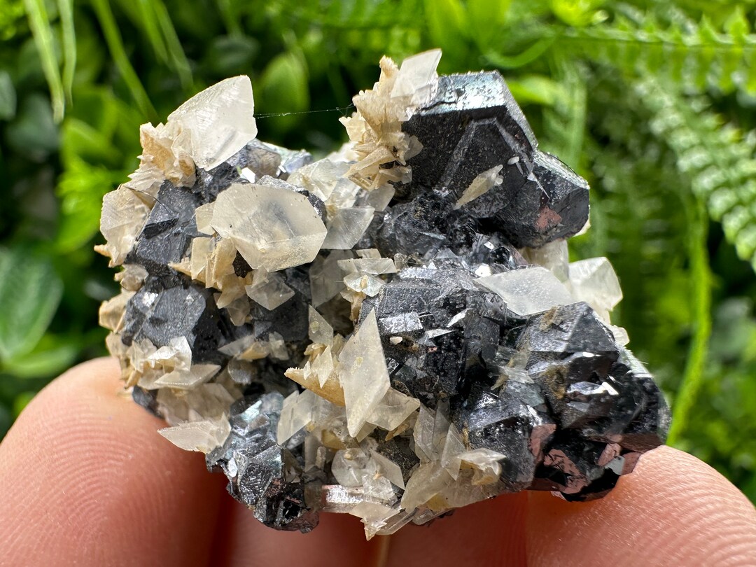 Wonderful Spinel Law Galena Whit Calcite and Quartz Natural Minerals ...