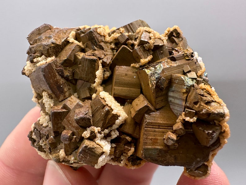 Pyrite With Iron Oxide & Dolomite, Bulgaria Mineral Specimen - Etsy UK