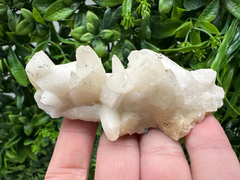 Calcite on Green Quartz: Laki Bulgaria Healing Crystal - Etsy UK