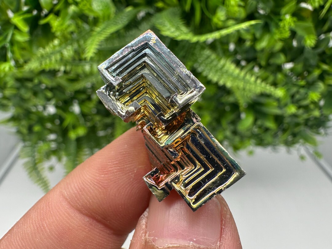 Rainbow Bismuth Crystal: Rare Gemstone Collection, Colourful Stone - Etsy