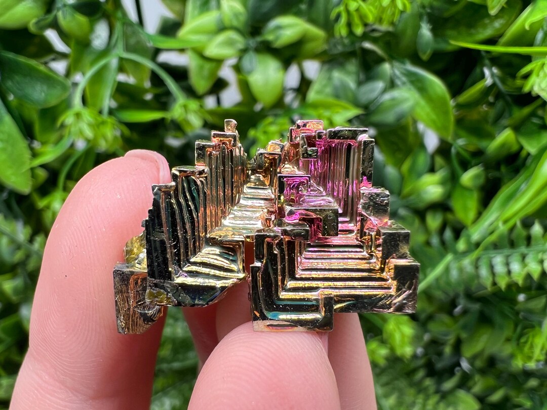 Rainbow Bismuth Crystal: Rare Gemstone Specimen, 13 Grams - Etsy