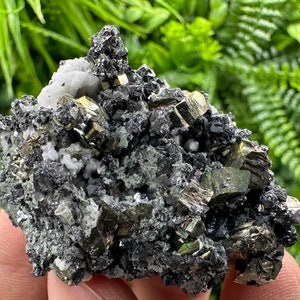 Wonderful Rainbow Pyrite on Sphalerite and Quartz,from Borieva Mine ...