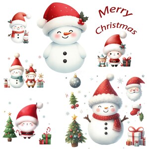 21 Cute Watercolor Christmas Clipart, Printable Watercolor Clipart ...