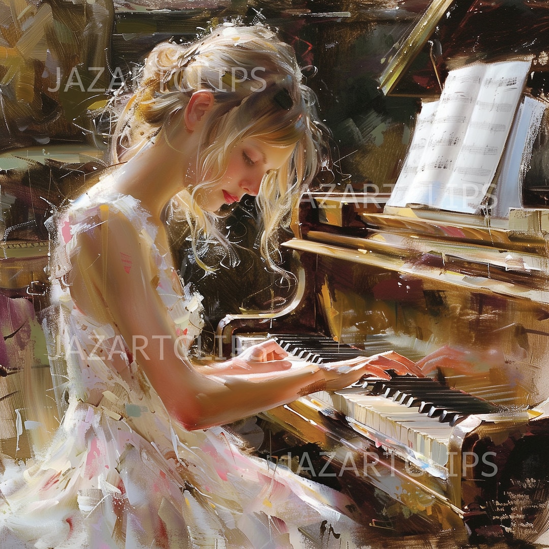 Cute Musician Girls Clipart, Painting Music Instruments Clipart ...