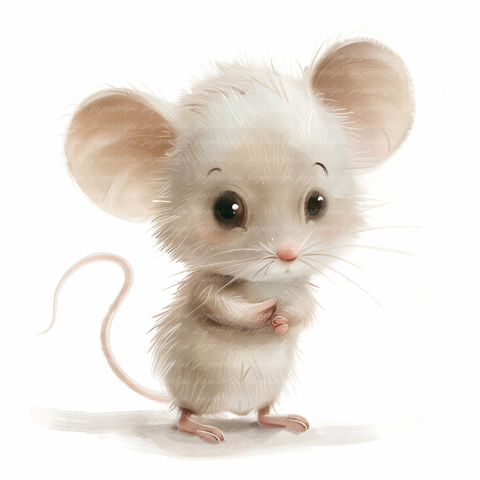 10 Cute & Lovely Mouse Clipart,printable Watercolor Clipart,10 High ...