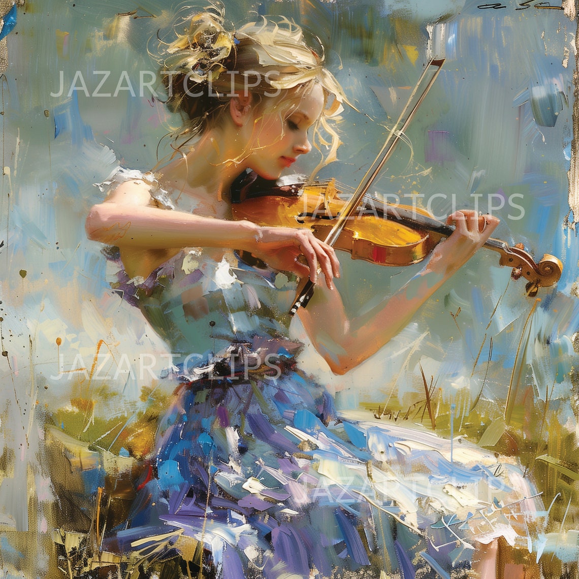 Cute Musician Girls Clipart, Painting Music Instruments Clipart ...