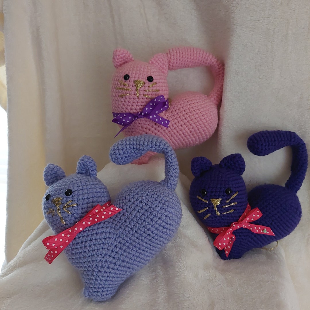 Heart, Cat, Crochet, Gift, Homemade - Etsy