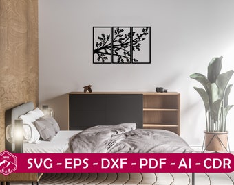 Tree Wall Art Svg,dxf, EPS,AI and PDF Files.plasma Cut File,wall Art ...