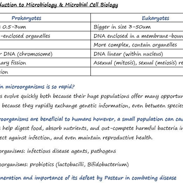 Microbiology Notes - Etsy