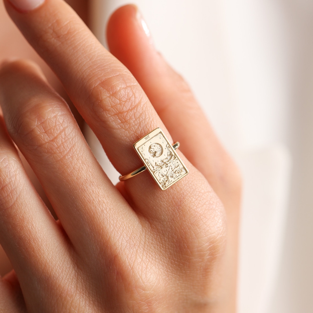 Tarot Card Ring, Tarot Ring for Women, Spiritual Jewelry, Personalized ...