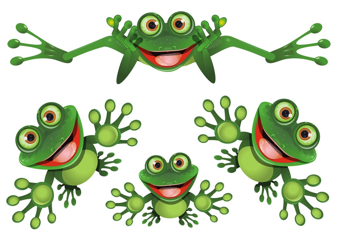 Funny Frog Funny Frog Bumper Sticker Funny Frog Set 02 - Etsy