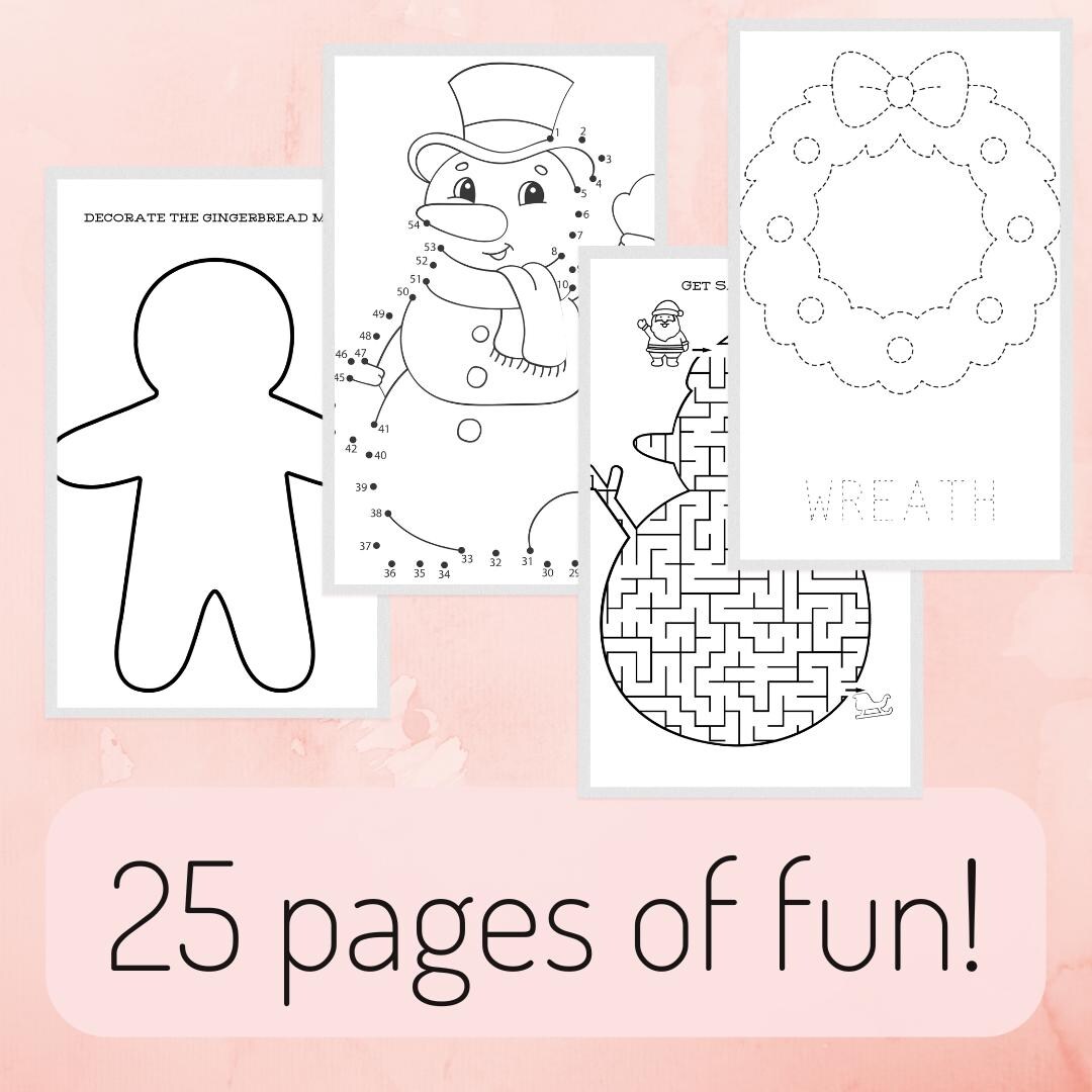 25+ Christmas Activity Kids Printables, Holiday Activities for Kids ...