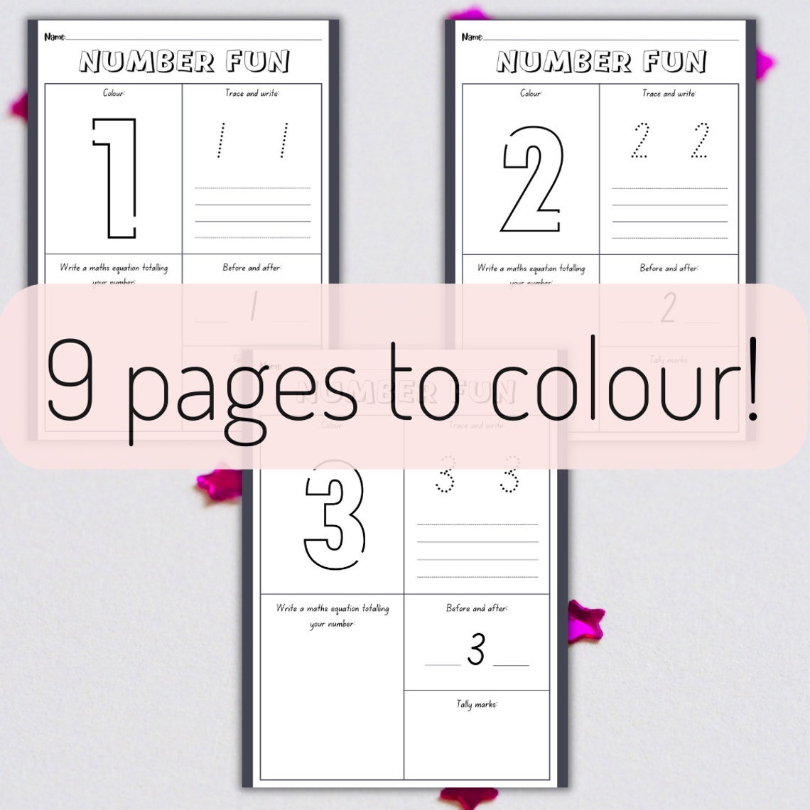 PRESCHOOL WORKSHEET, Preschool Workbook, Kids Learning Printables ...