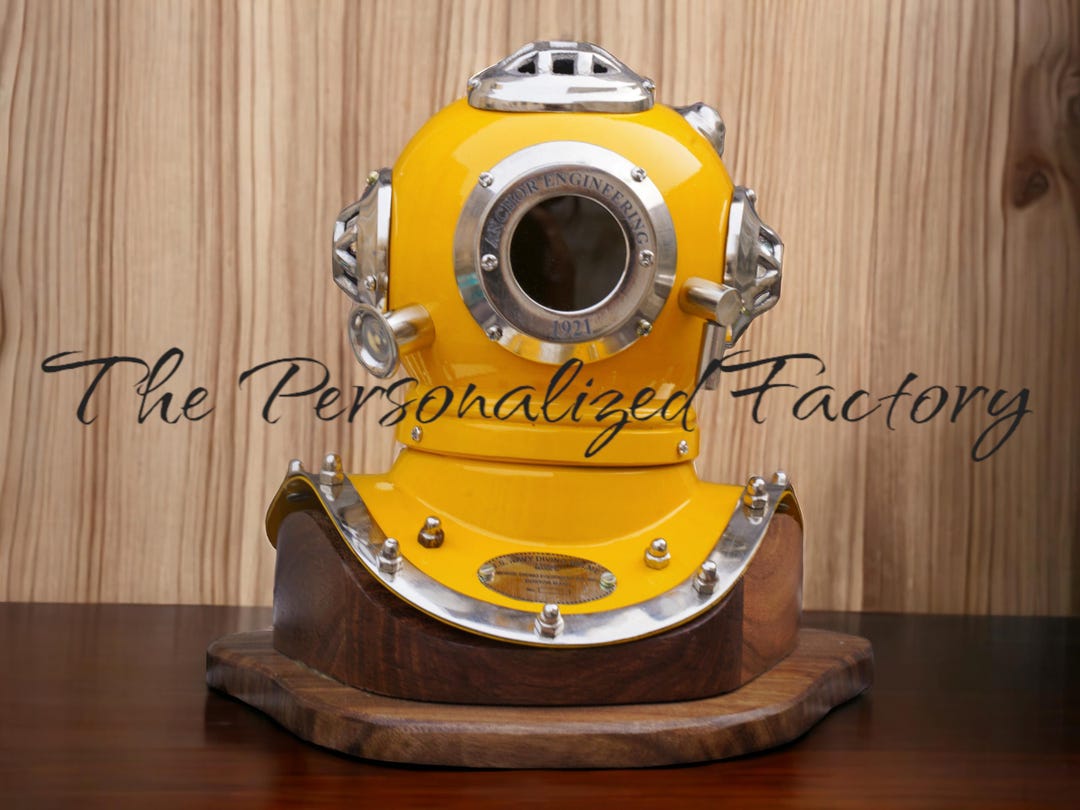 Mini Scuba Diving Helmet | Eye-catching Yellow Finish | Retro Ocean ...