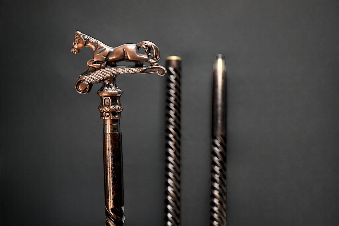 Personalized Race Horse Handle Walking Cane – Antique Copper Finish ...