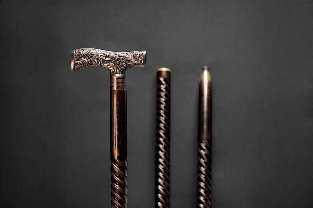 Personalized Handmade Brass Handle Walking Stick With Wooden Cane ...