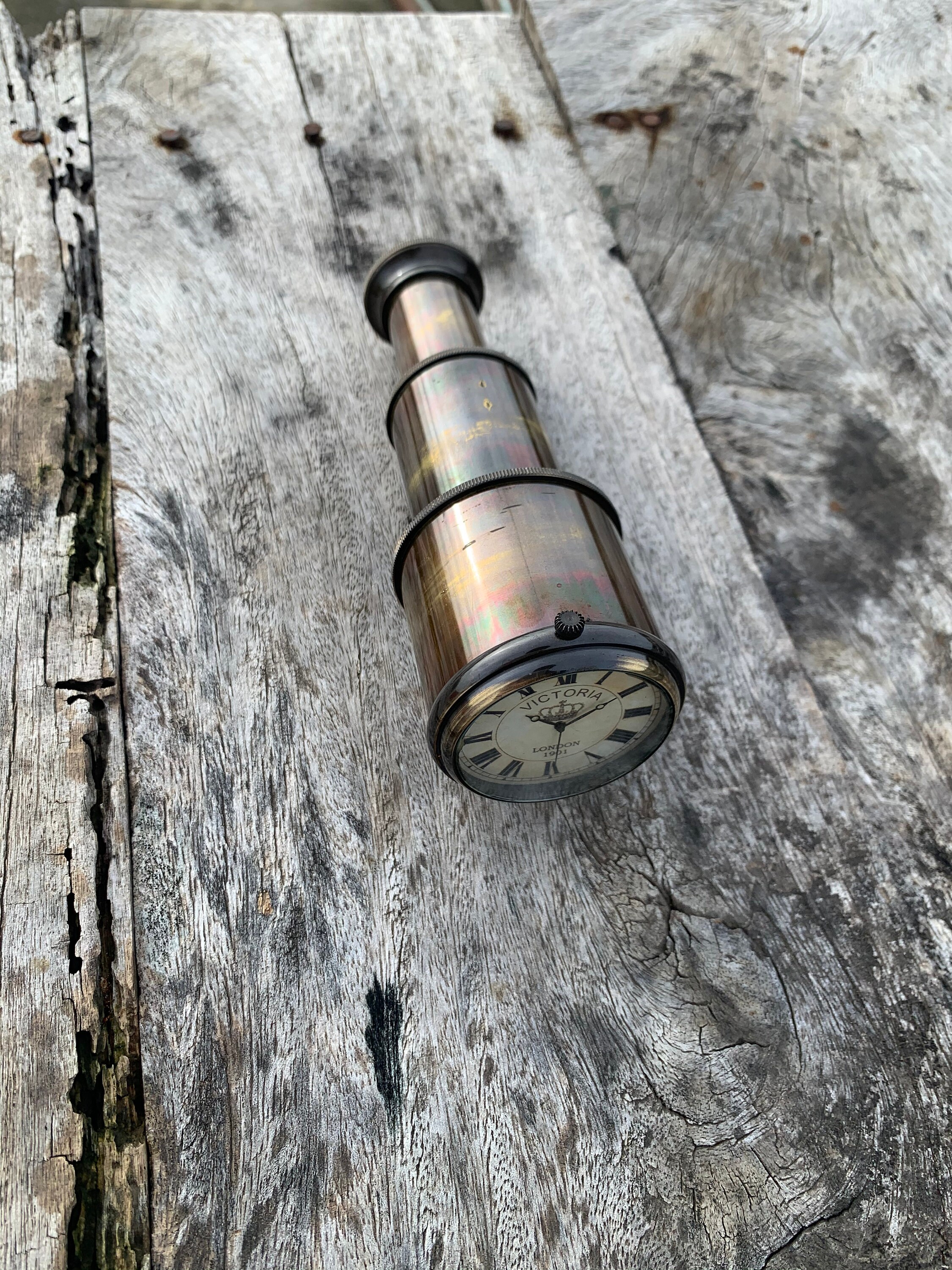 Modern Desk Clock, Table Clock, Table Decor, Office Decor Brass Desk ...