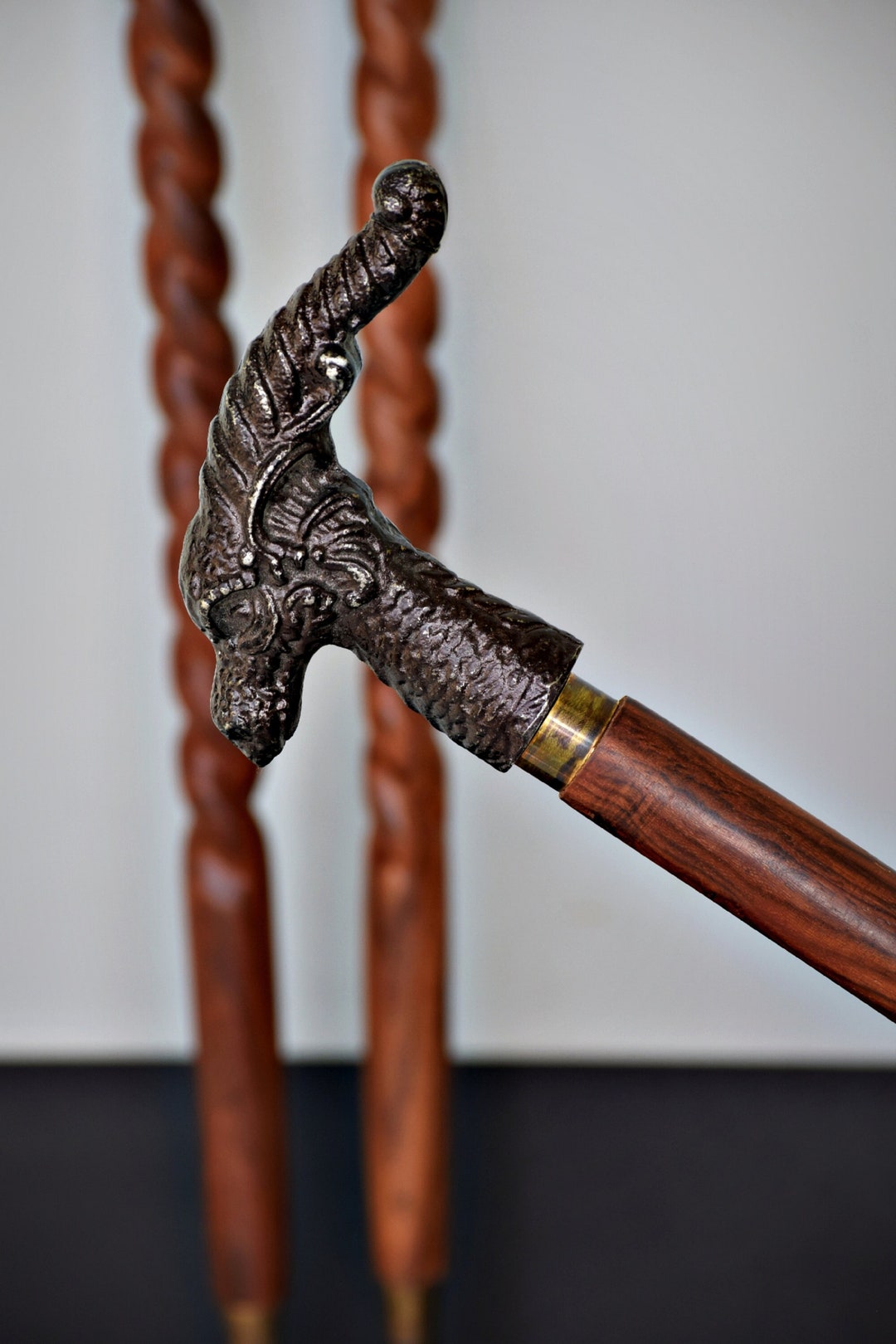 Personalized Engraving Dragon Head Solid Aluminium Handle - Etsy